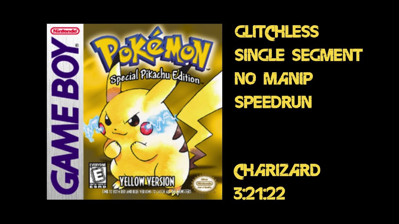 Pokemon Yellow - Charizard% - 3:21:22 - Glitchless/SingleSegment ...