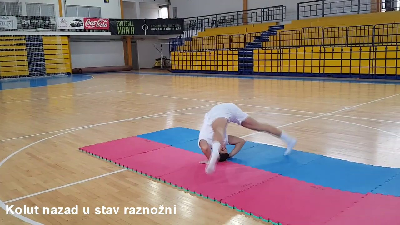 Gimnastika: Kolut nazad ( backward roll ) - Metodika obučavanja - YouTube