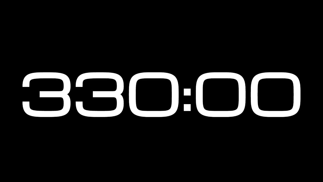 330 Minute Countdown Timer / NO SOUND - YouTube