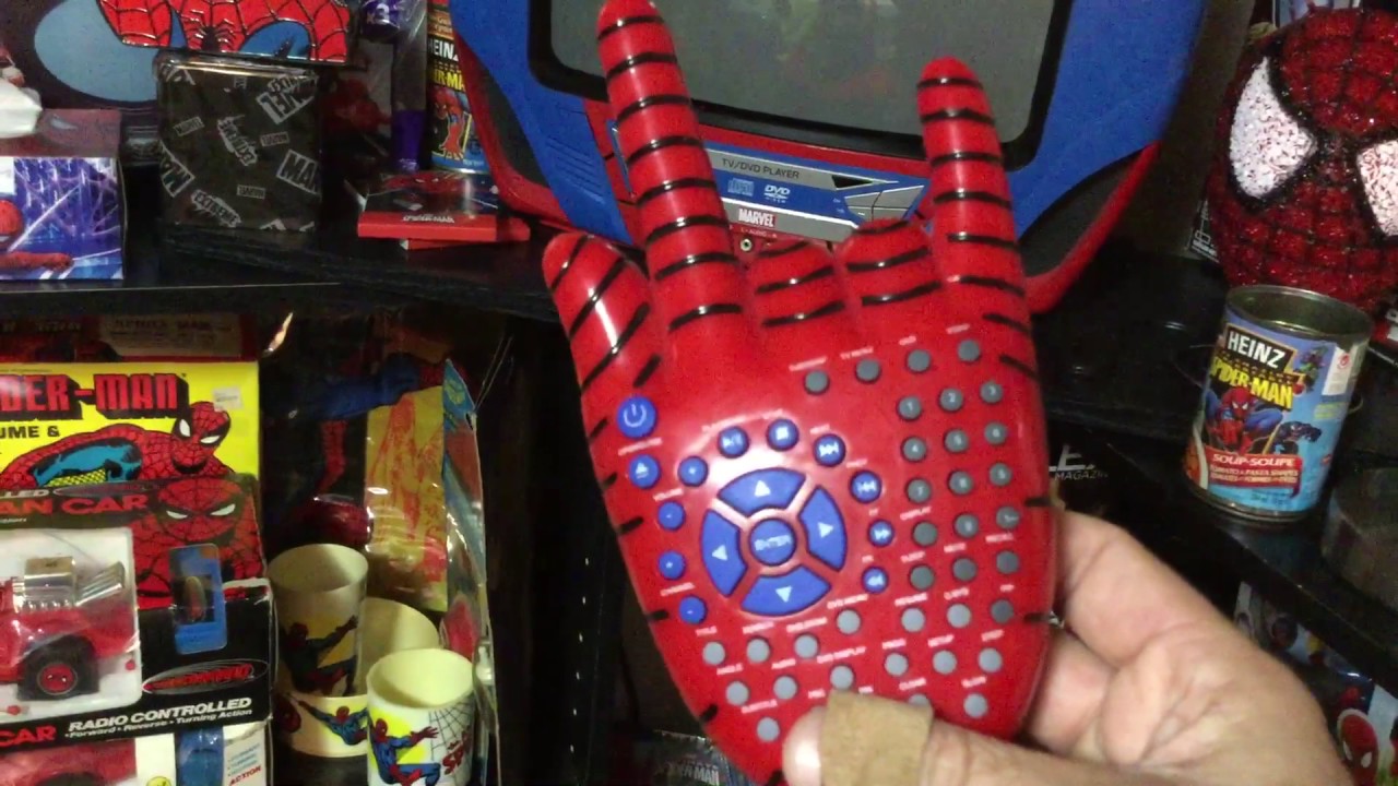 Official Marvel red and blue Spider-man TV DVD player - YouTube