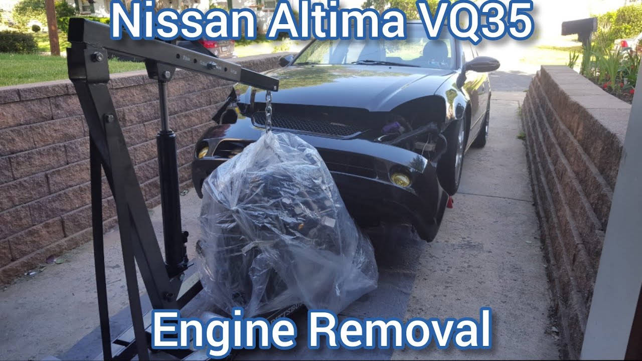 L31 Nissan altima VQ35 engine removal (not a walkthrough) - YouTube