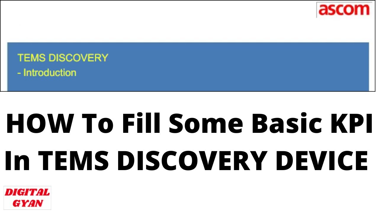 HOW TO Fill Some Basic KPI In TEMS DISCOVERY DEVICE || By Chandra Mohan ...
