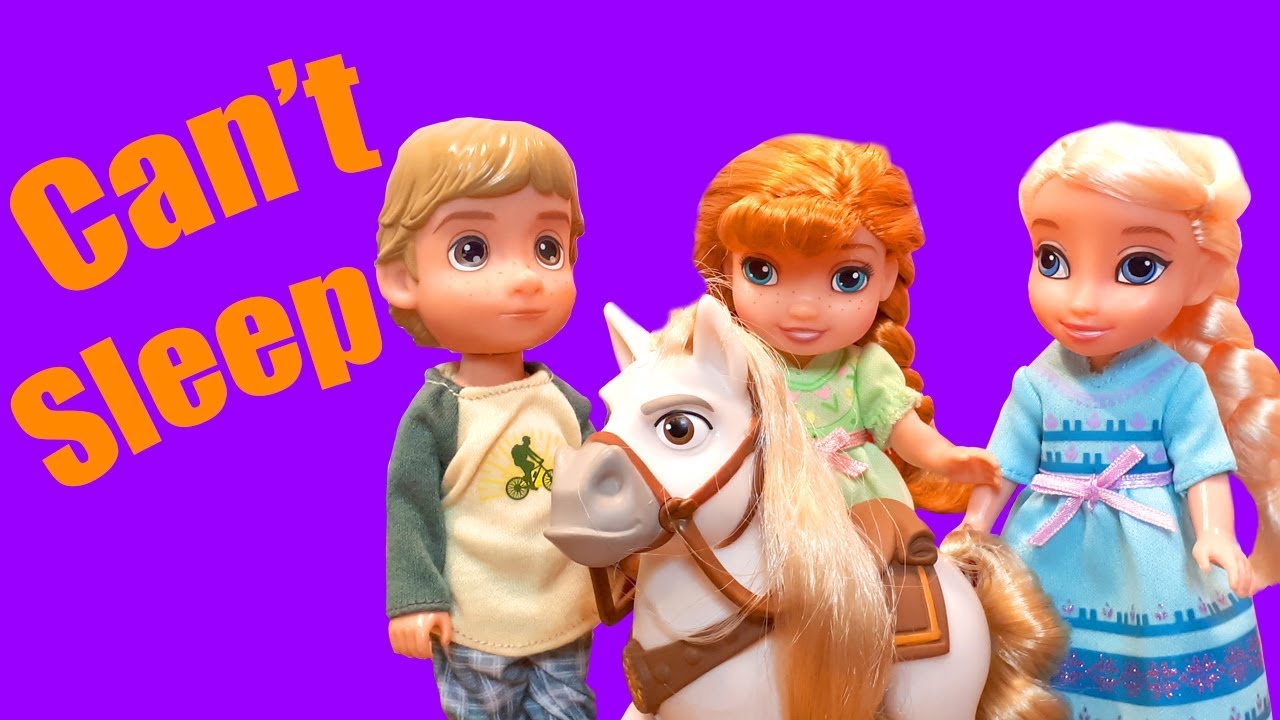 CAN'T SLEEP! - Elsa and Anna and Kristoff Toddlers are up late! - YouTube