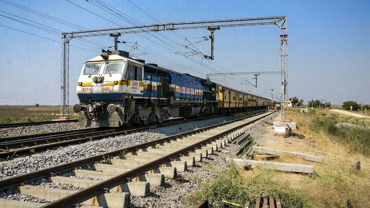 Rajkot Coimbatore Express with ED WDP4D at Speed | Indian Railways ...