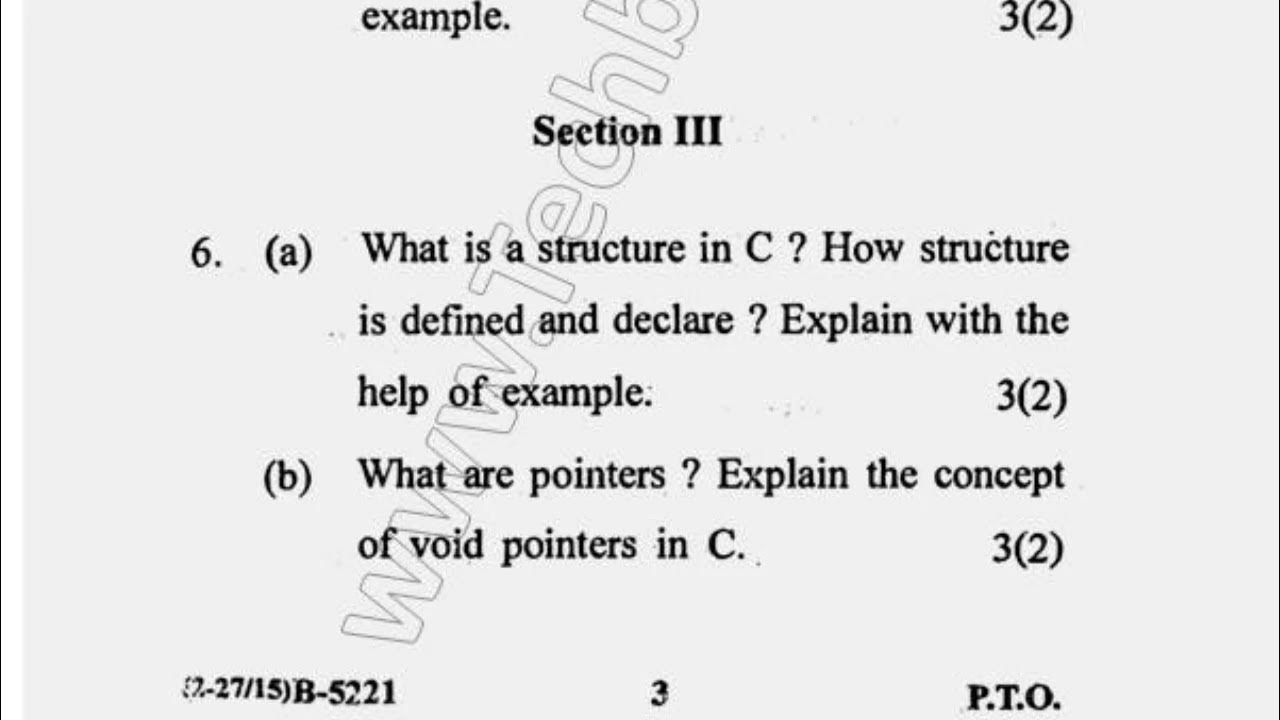2018 BSc 4th Sem Programming in C & Numerical Methods Question Paper - YouTube