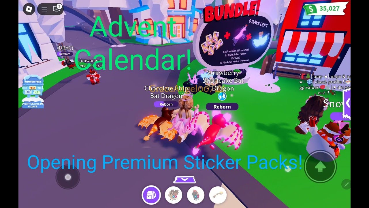 Adopt Me Black Friday Bundle, Advent Calendar, Golden Clam, Snow Update ...