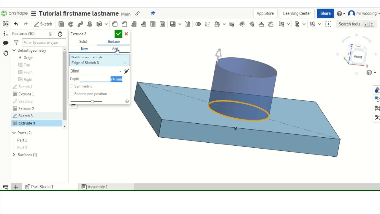1 Tutorial Parts And Assembly Onshape Youtube