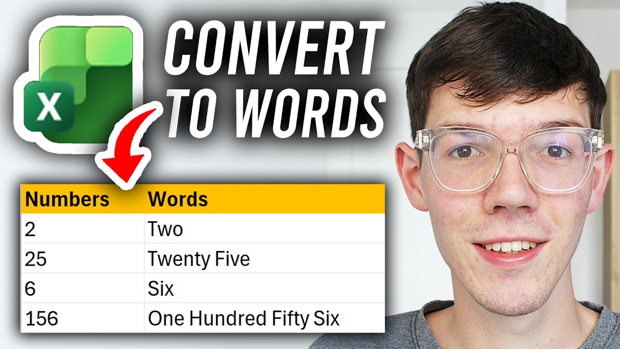 How To Convert Numbers To Words In Excel - Full Guide - YouTube
