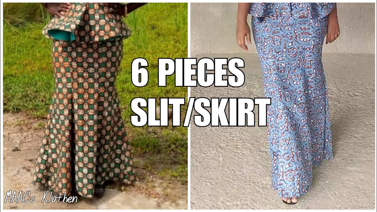 Sewing Tutorials| Lesson 45| How To Cut And Sew 6 Pieces Slit/Skirt ...
