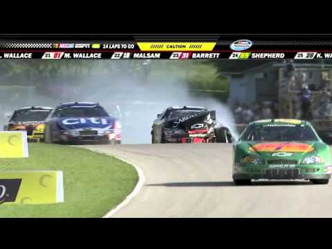 2010 Bucyrus 200 - Tim George Jr. and Ron Hornaday Jr. Crash - YouTube