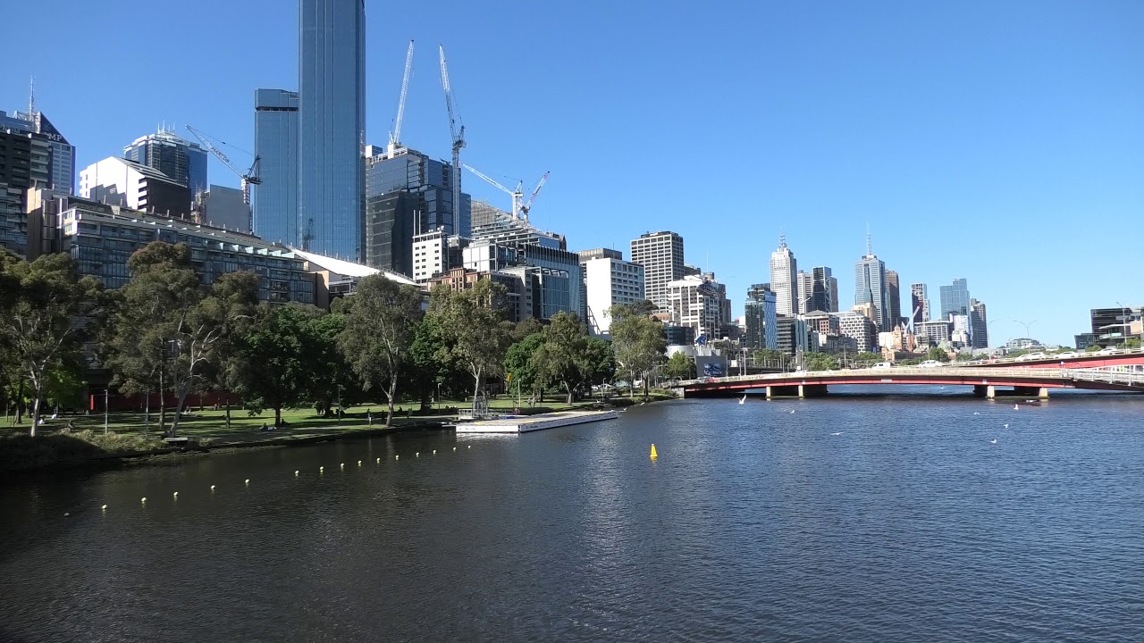 Blue and White Helicopter Landing Melbourne Heliport - YouTube