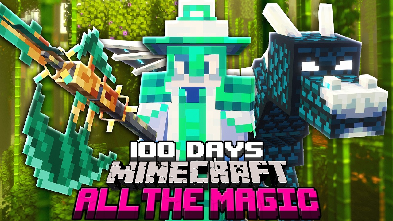 We Spent 100 Days in ALL THE MAGIC in Minecraft - YouTube