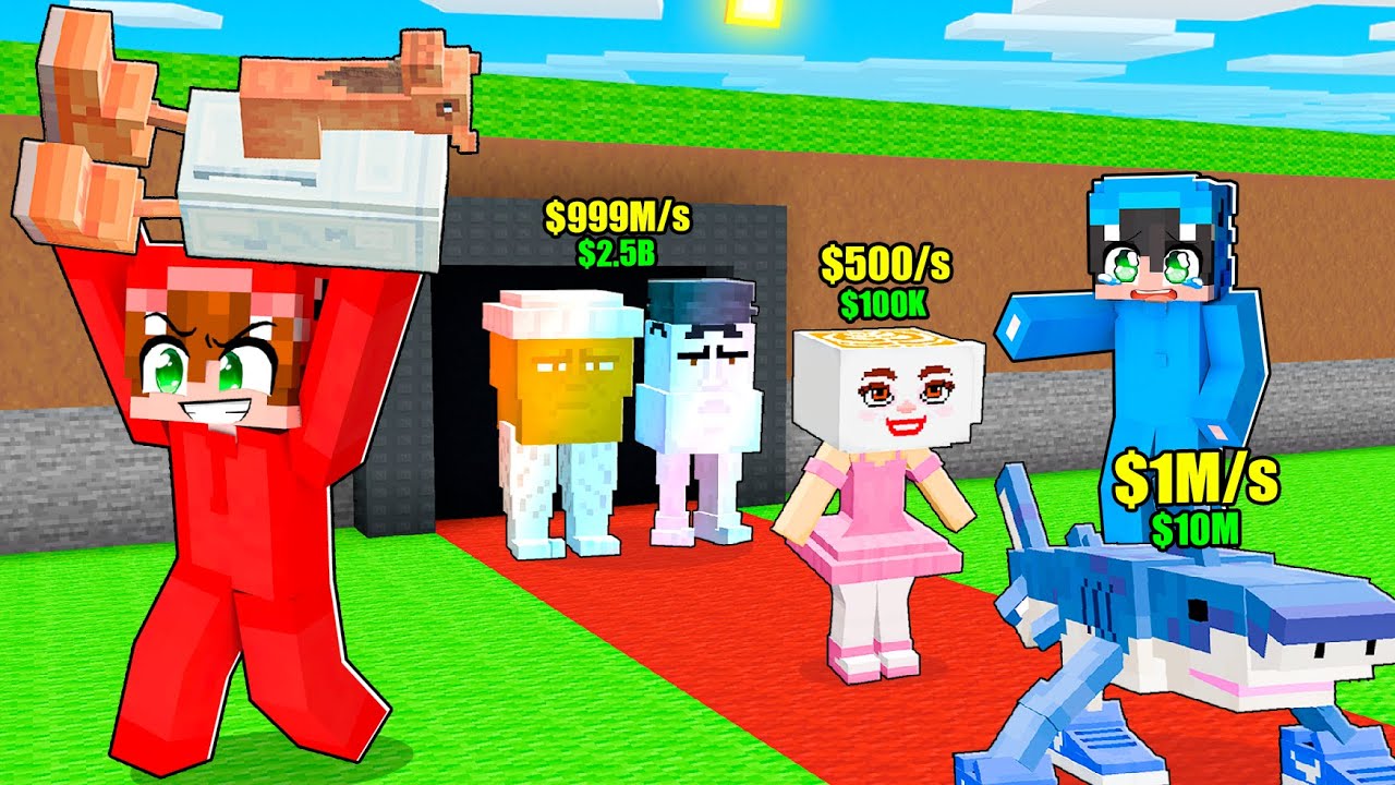 I stole ALL the Brainrots from my friends in Minecraft STEAL A BRAINROT ...