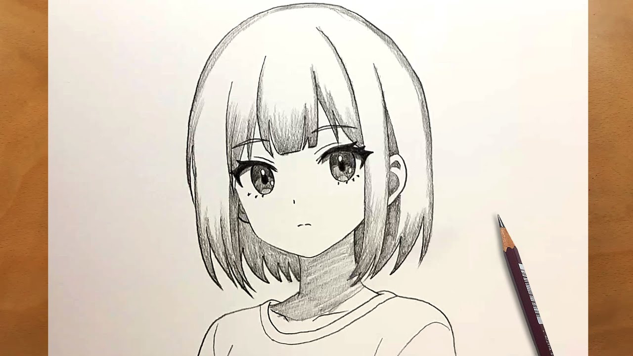 Anime Sketch || How to Draw a Cute Anime Girl Step by Step || Easy ...