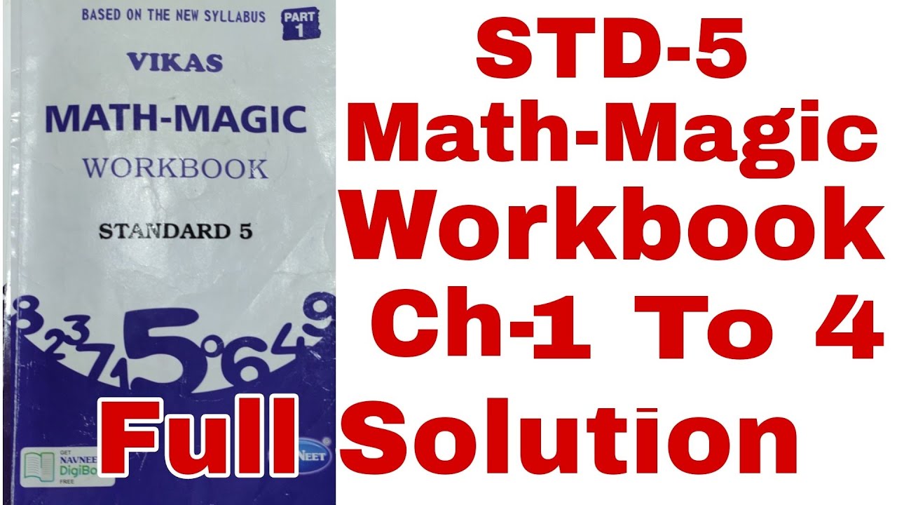 Standard-5 Math-Magic Workbook Ch-1 To 4 Full solution #shorts # ...