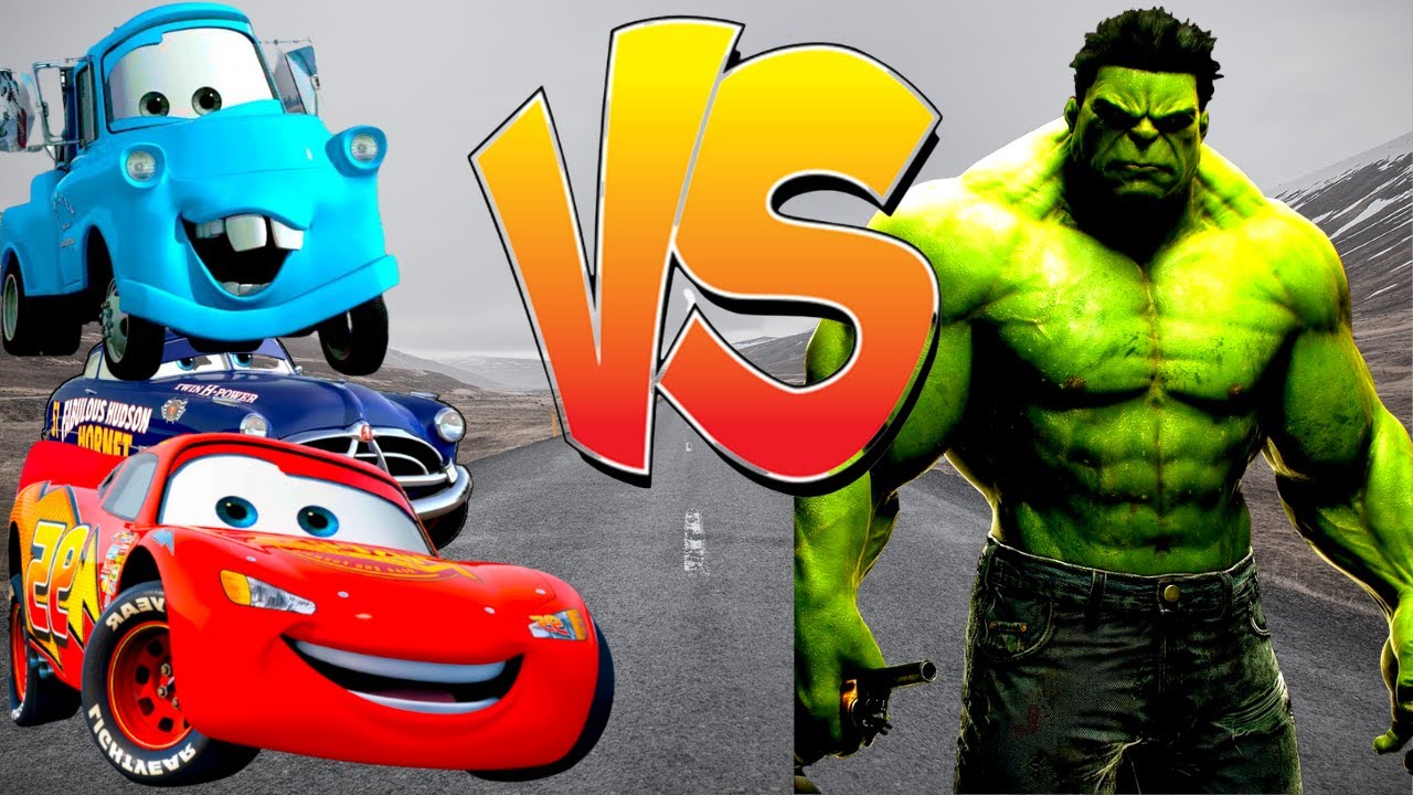 Hulk VS McQueen Disney Cars BeamNG drive crush test - YouTube