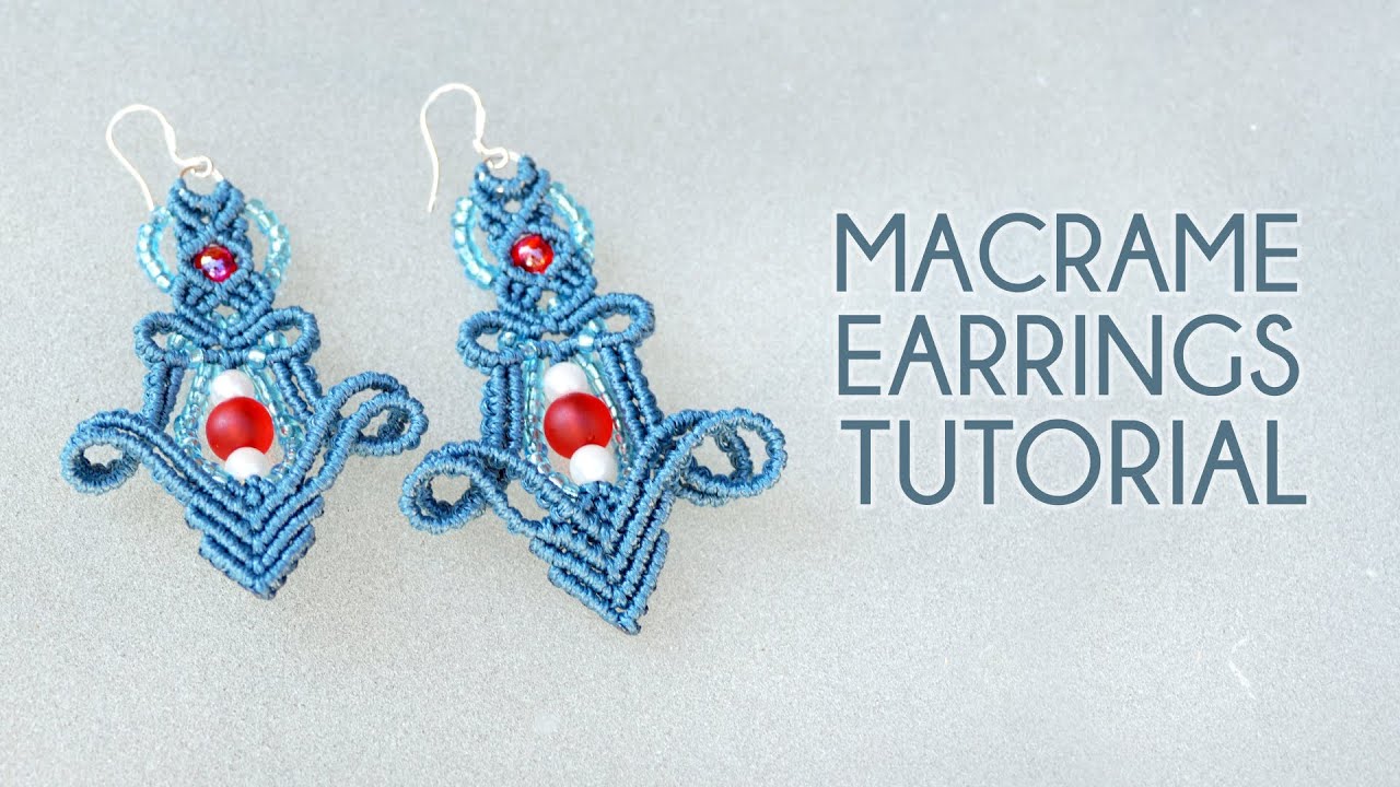 Elegant Macrame Earrings with Beads | NEW Pattern Tutorial - YouTube