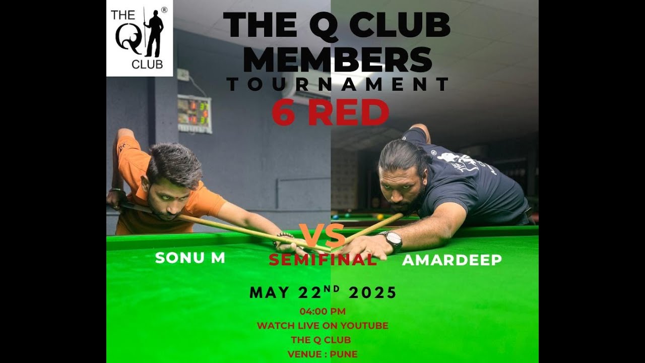 The Q Club Members Monthly Tournament | 6 Red - YouTube