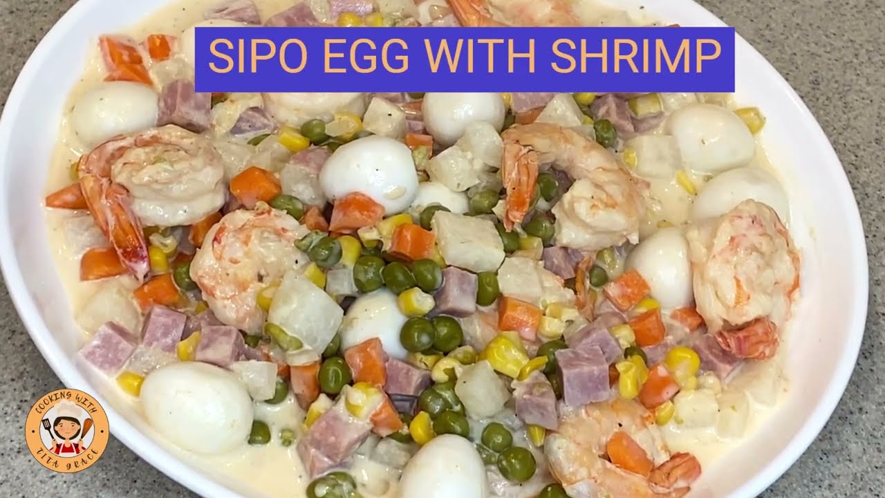 CREAMY SIPO EGG WITH SHRIMP * PERFECT PARTY DISH - YouTube