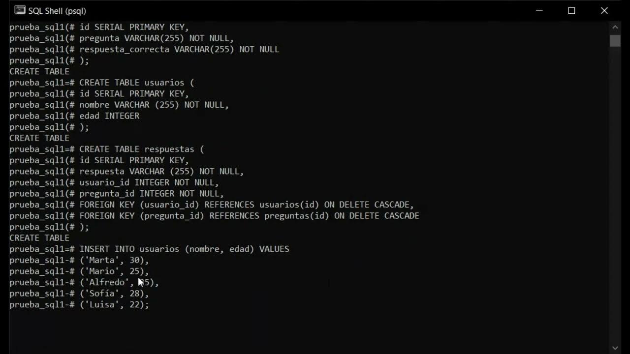 Prueba SQL - YouTube