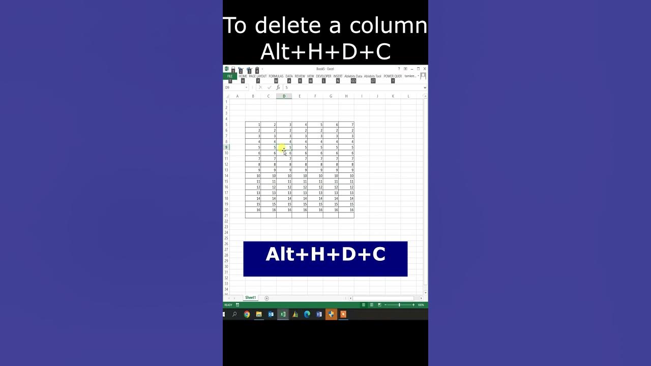 Keyboard Shortcut Series How To Delete Row And Column In Excel shorts keyboard-shortcut-series-how-to-delete-row-and-column-in-excel-shorts