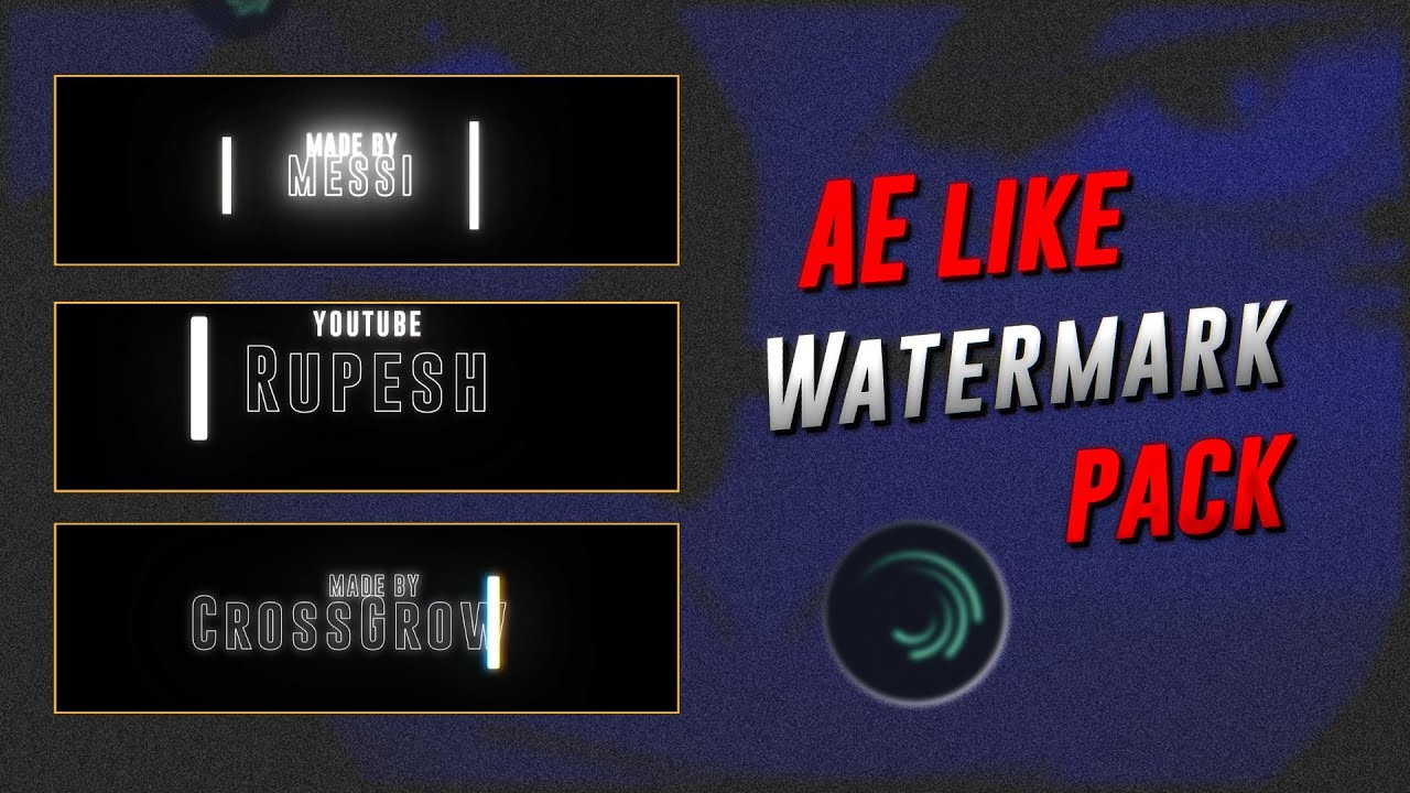 New Viral Watermark Animation Pack For Alight Motion | ( XML+Preset ...