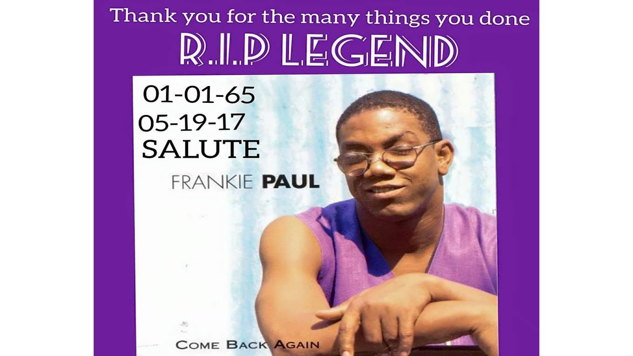 Legendary Icon Reggae Singer Frankie Paul Live Show (R.I.P) - YouTube