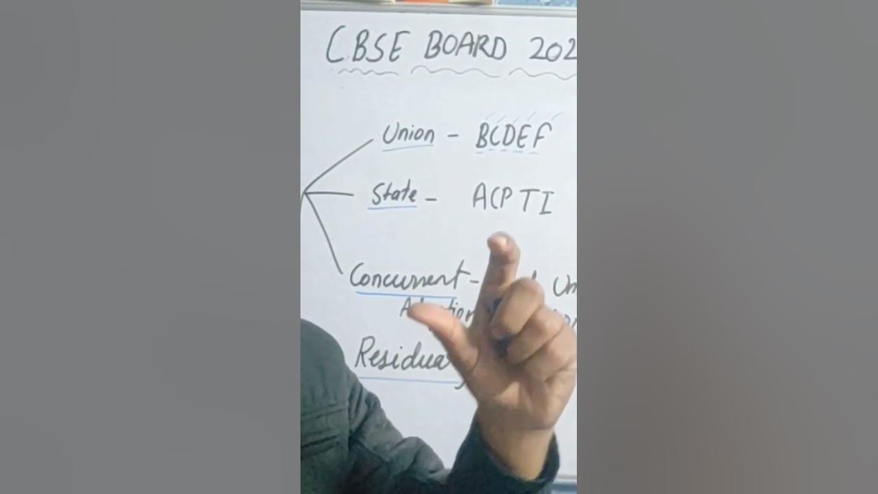 Trick to remember UNION, STATE & CONCURRENT LIST for class 10th CBSE - YouTube