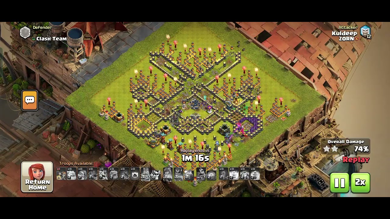 100% destruction Wasteland Rumble #Clash Of Clan - YouTube