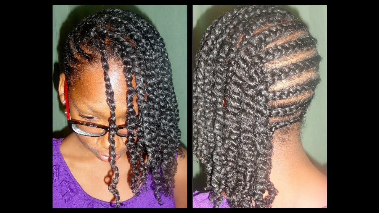 152 - Child Hair Care - Cornrows with a Swoop - YouTube