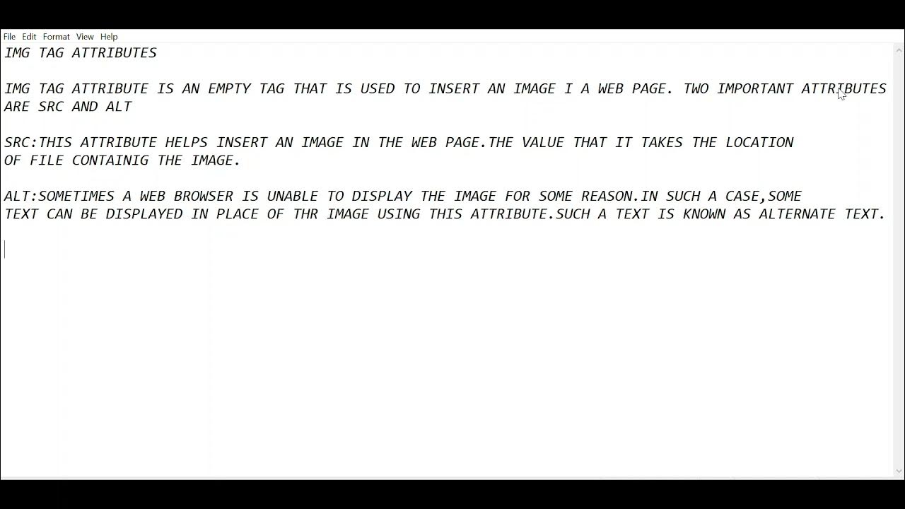 HOW TO MAKE IMG TAG ATTRIBUTES IN HTML(TUTORIAL) - YouTube