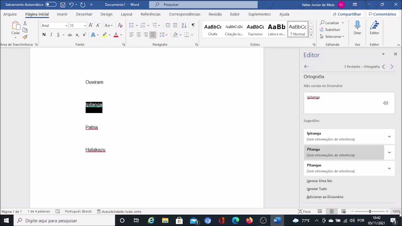 Microsoft Word com o NVDA: Atualização do corretor ortográfico do ...