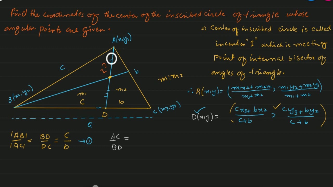 How can i prove Incenter i formula || Proof of inscribed circle formula ...