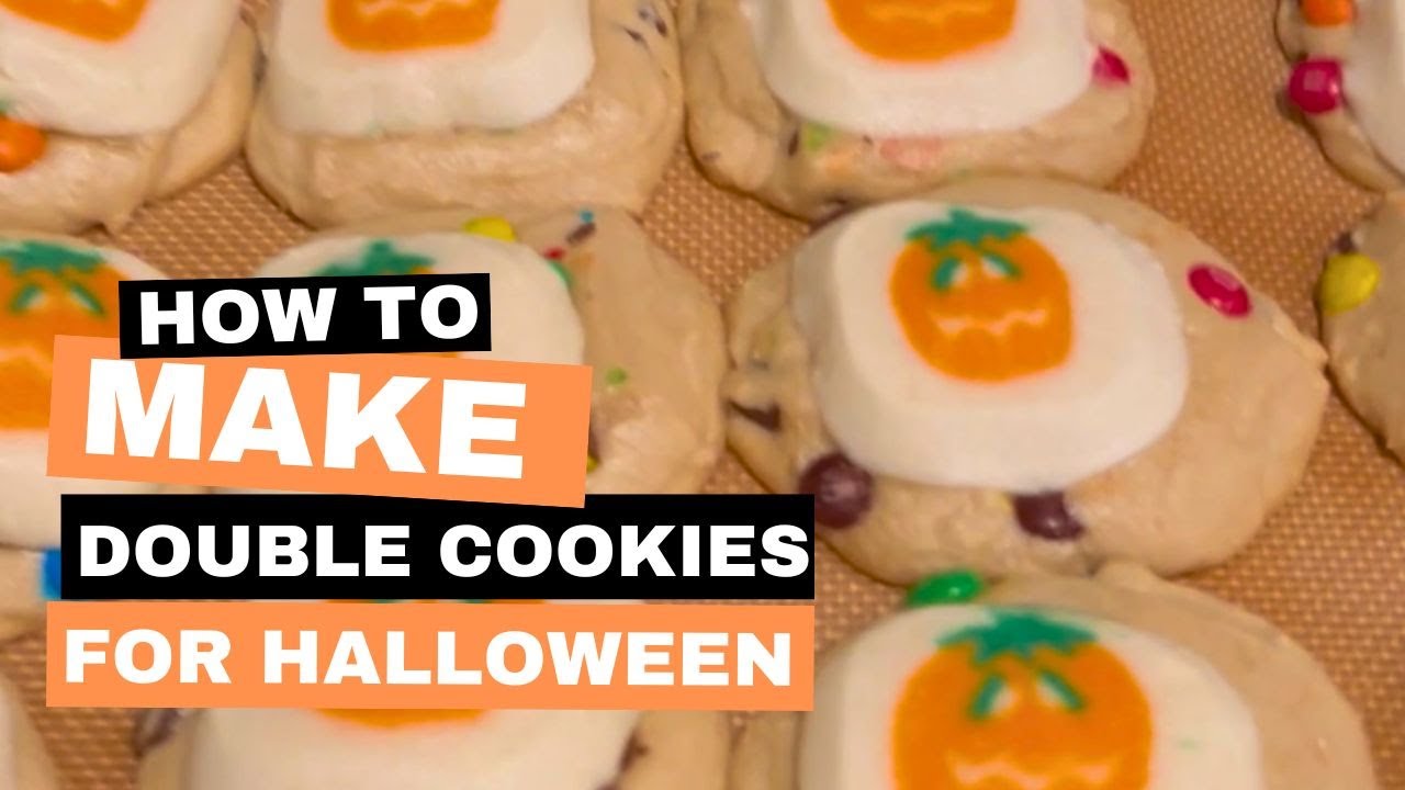 How to make Halloween double cookies - YouTube
