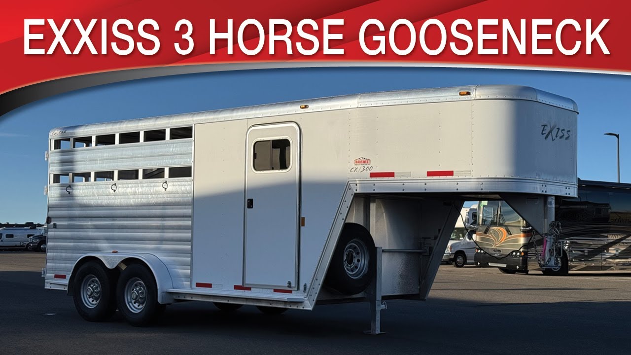 Exiss 3 Horse Gooseneck - YouTube