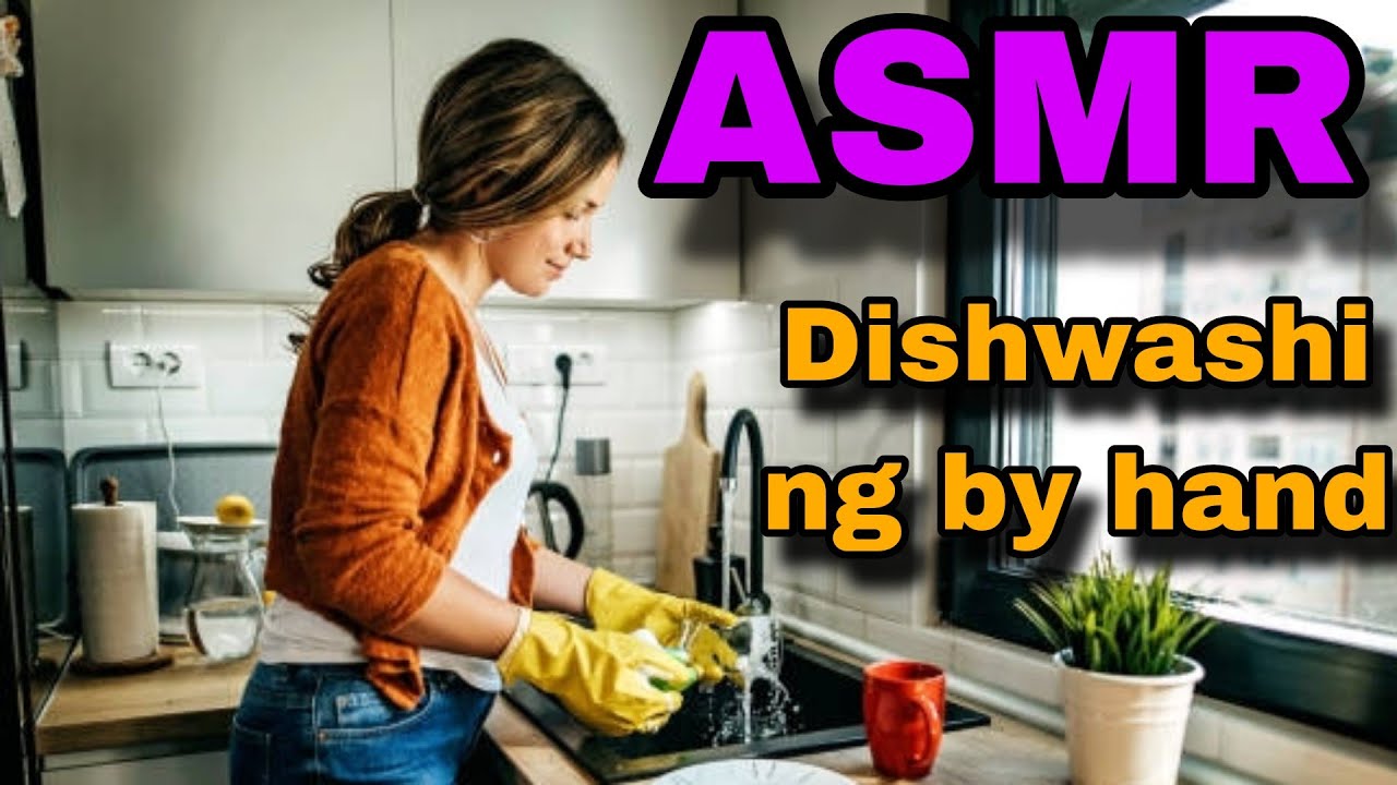 ASMR by washing dishes🍀washing dishes technique🍀Relaxation by washing ...