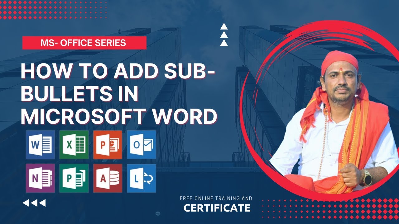 To add sub-bullets in Microsoft Word - YouTube