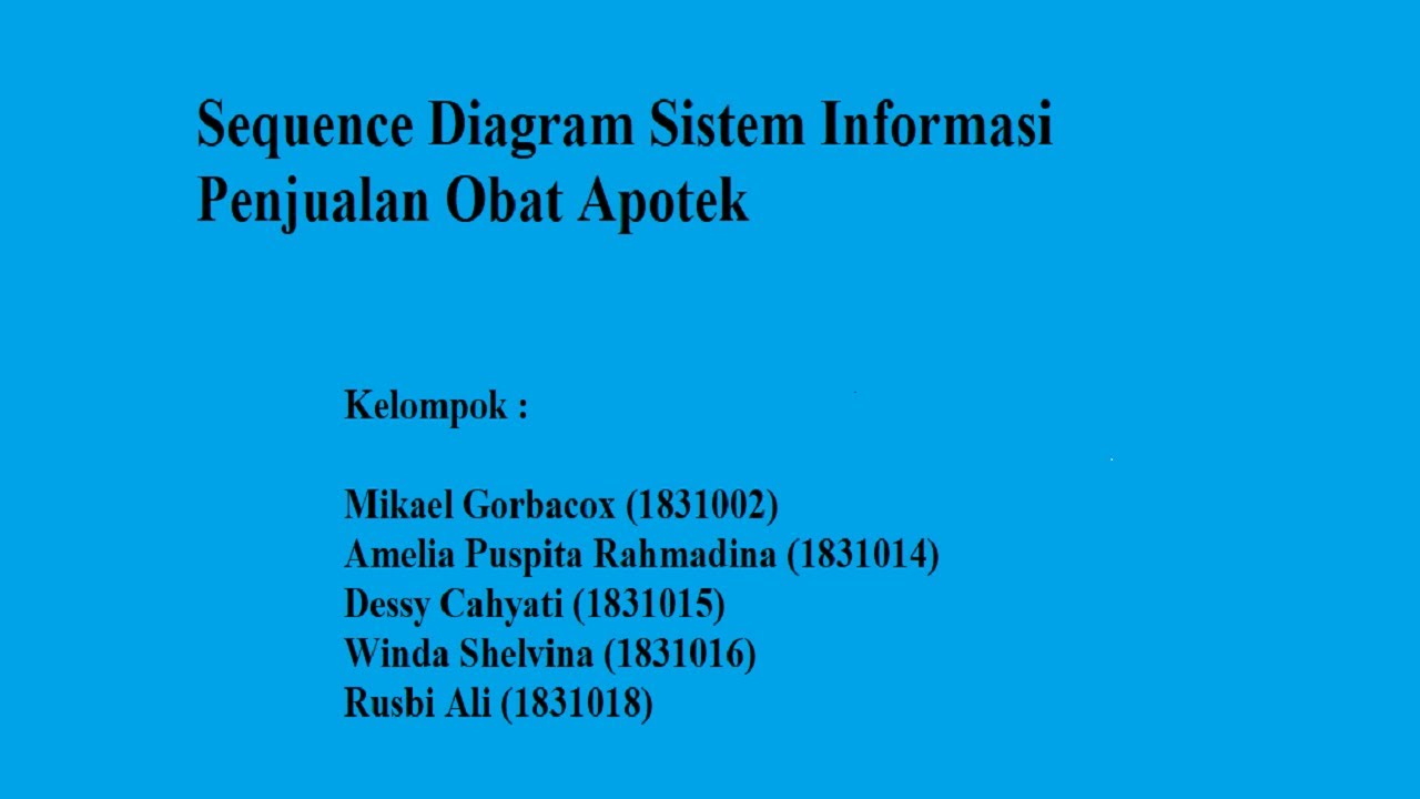 Tugas APSI Sequence Diagram Apotek - YouTube