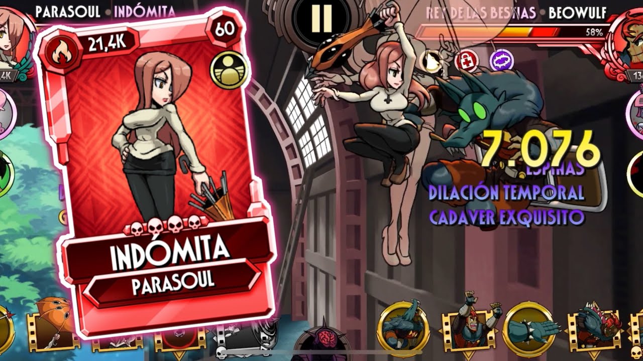¡PARASOUL INDÓMITA IMPARABLE!😱 - Skullgirls Mobile - Reinos Paralelos ...