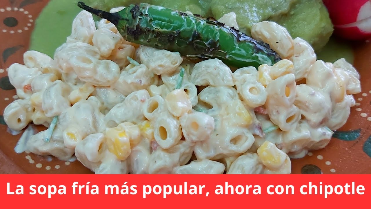 Sopa fría con crema de chipotle.- RecetasdeLuzMa - YouTube