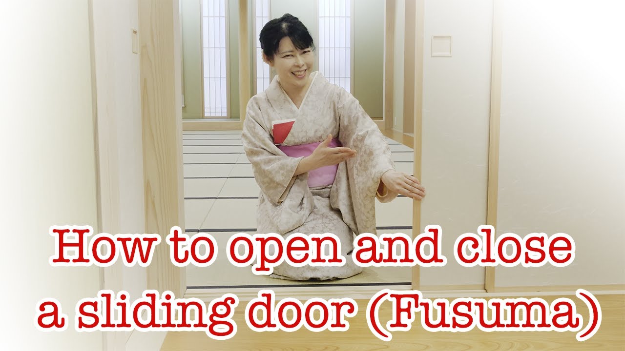 How to open and close a sliding door(Fusuma)【Urasenke Chado】 - YouTube