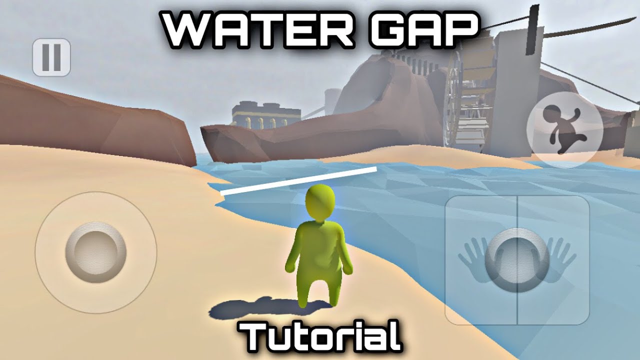 Human: Fall Flat How to Cross Water Gap in Mobile | 4 WAYS | - YouTube
