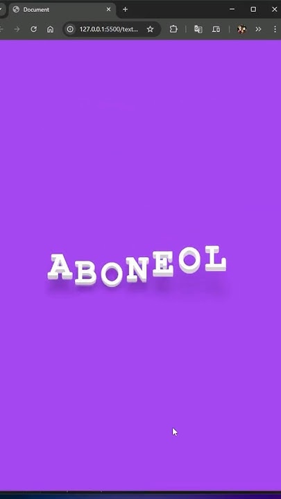 HTML ve CSS kullanarak harika bir metin animasyonu oluşturun. #aboneol - YouTube