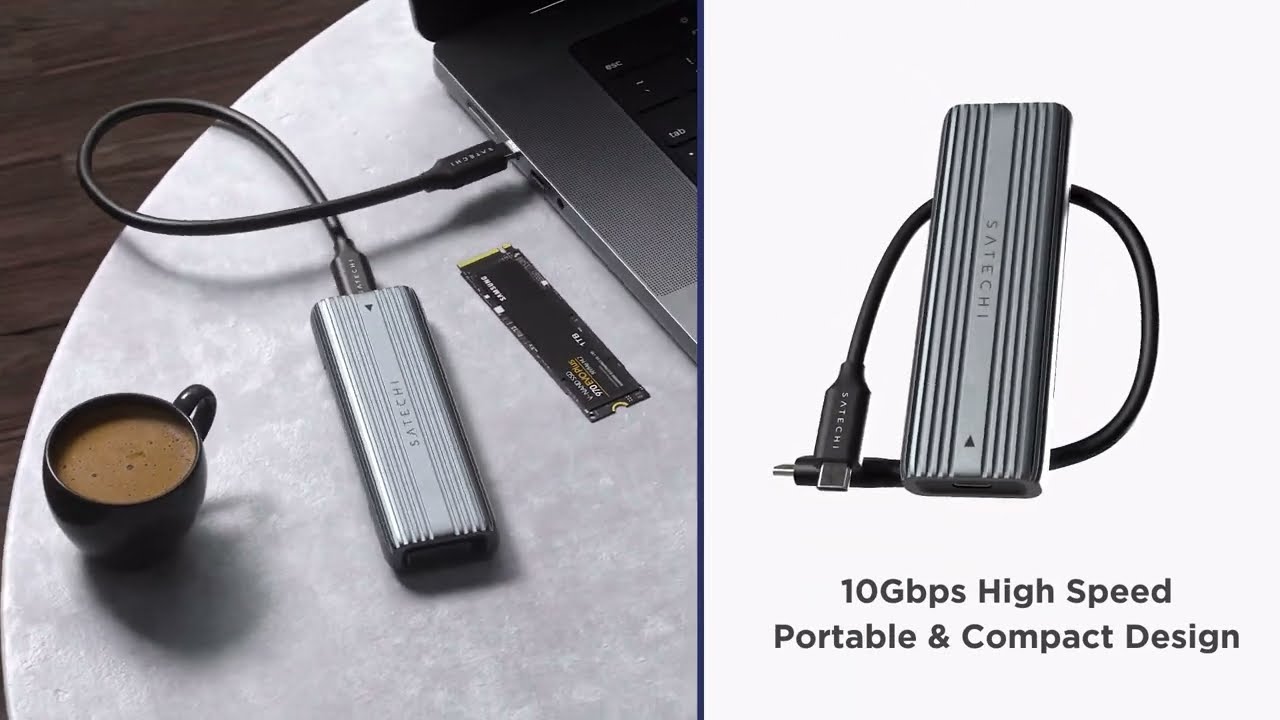 Satechi NVMe and SATA SSD Enclosure - YouTube