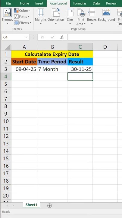 Excel Calculate Expiry Date In Excel Excel Excelformula Exceltutorial Exceltips Education