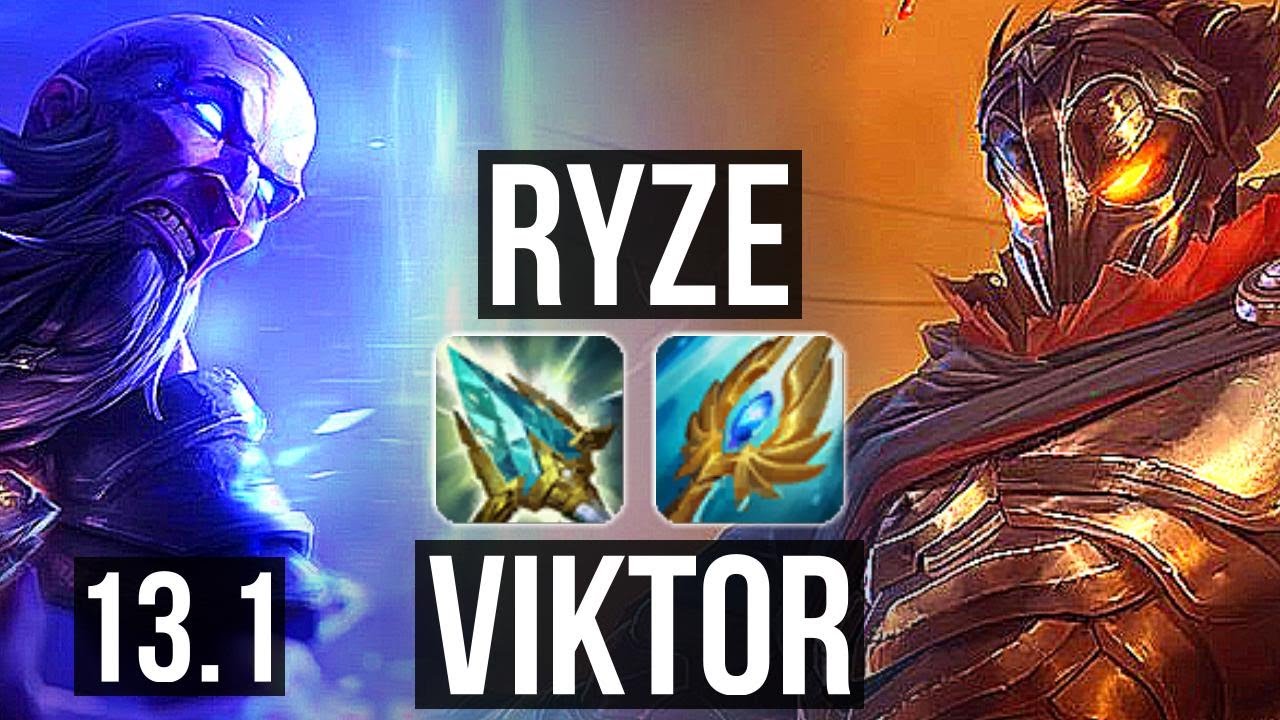 RYZE vs VIKTOR (MID) | Rank 3 Ryze, 3/1/7, Rank 24 | KR Master | 13.1 ...