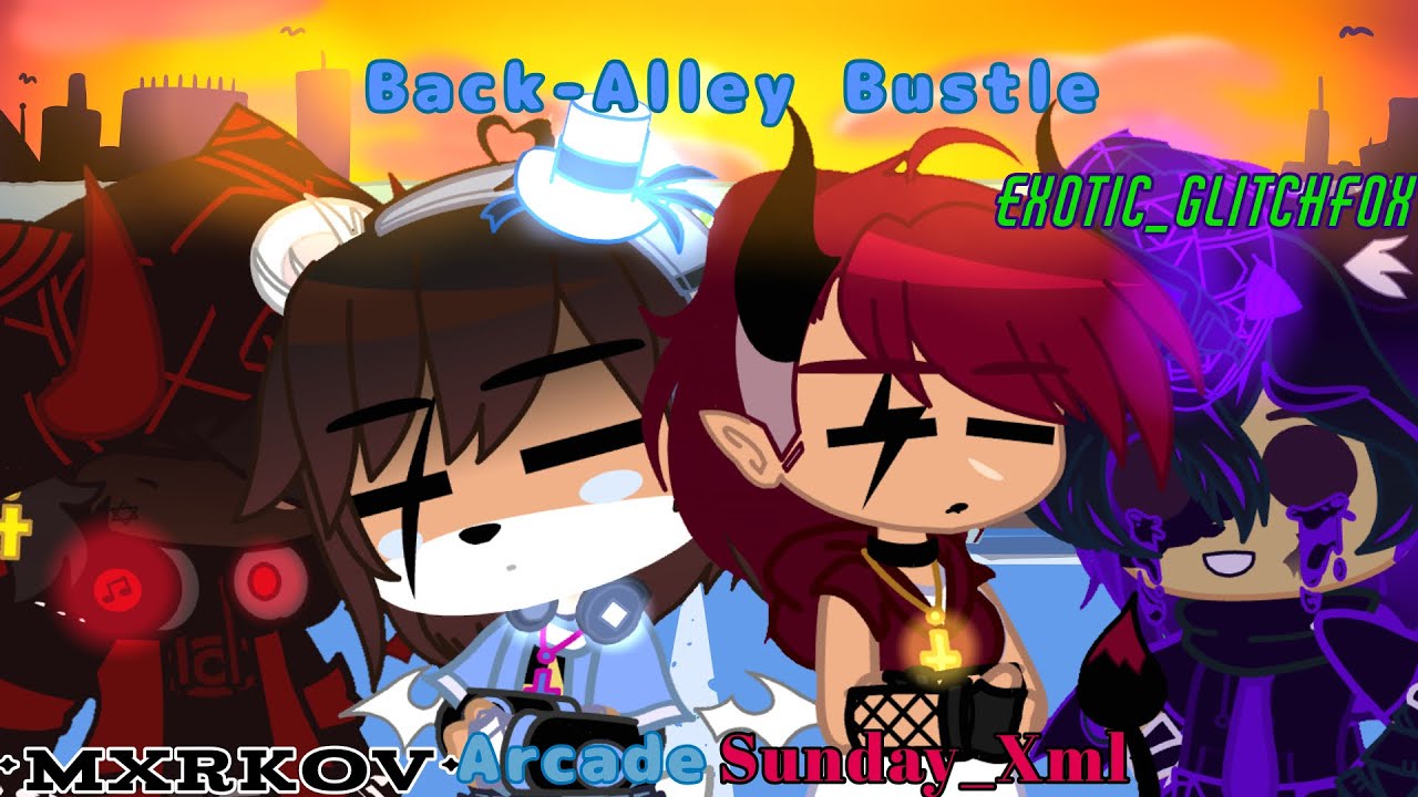 |We're all friends,right?| Back-Alley Bustle FNF Gacha Club (Mcdieti's ...