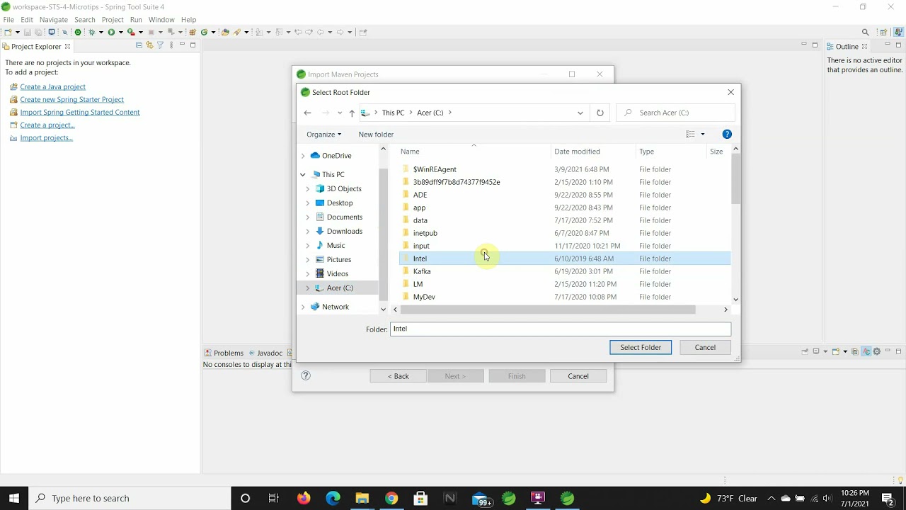 Import Spring Boot Maven Project To Sts Development Environment Youtube