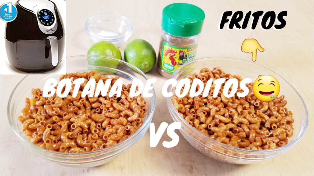 BOTANA DE CODITOS 🤤|fritos y en la airfryer |crispy macaroni snack ...