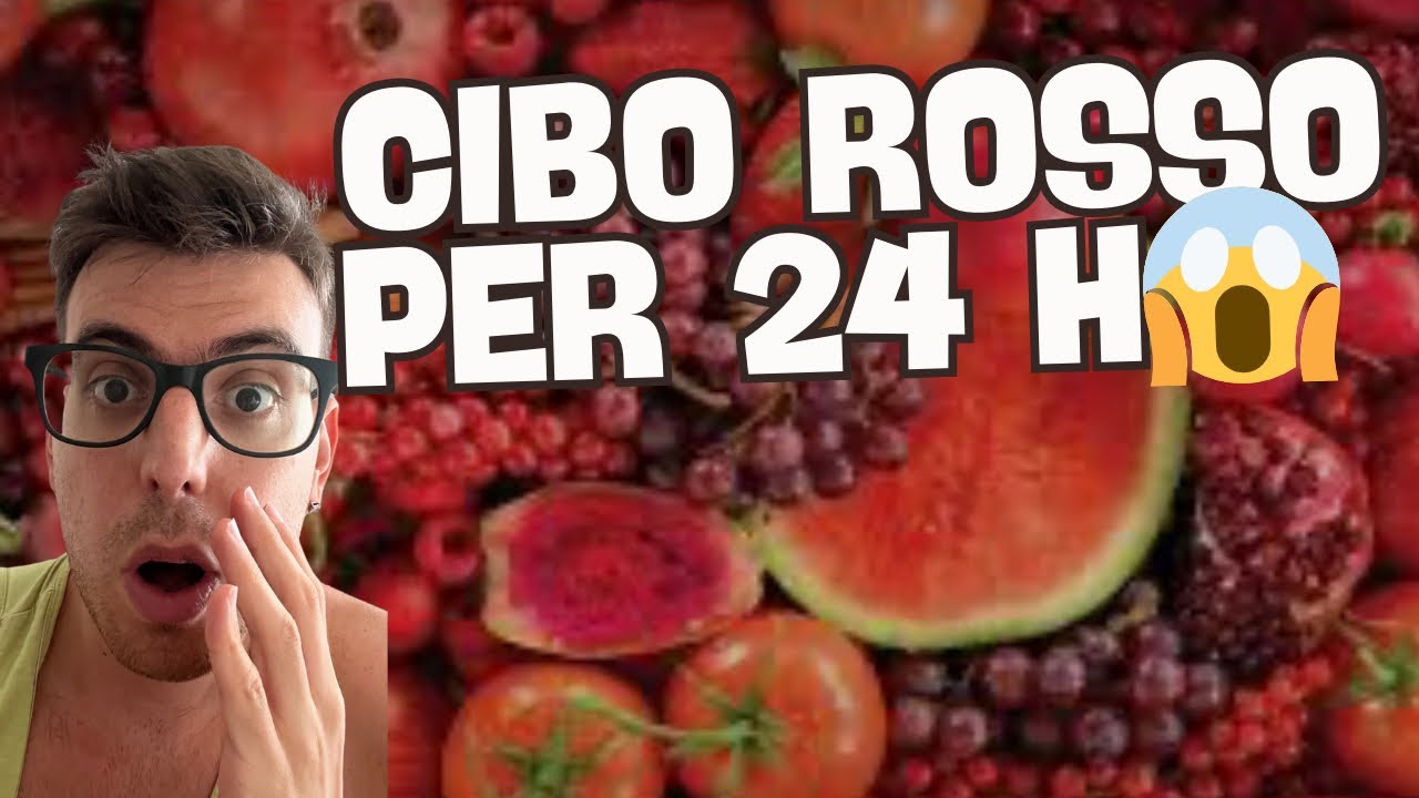 MANGIO E BEVO COSE ROSSE PER 24 ORE 😨 - YouTube